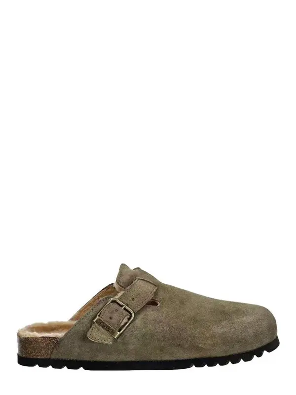DR. SCHOLL'S SHOES Suede Buckle Mules - Green