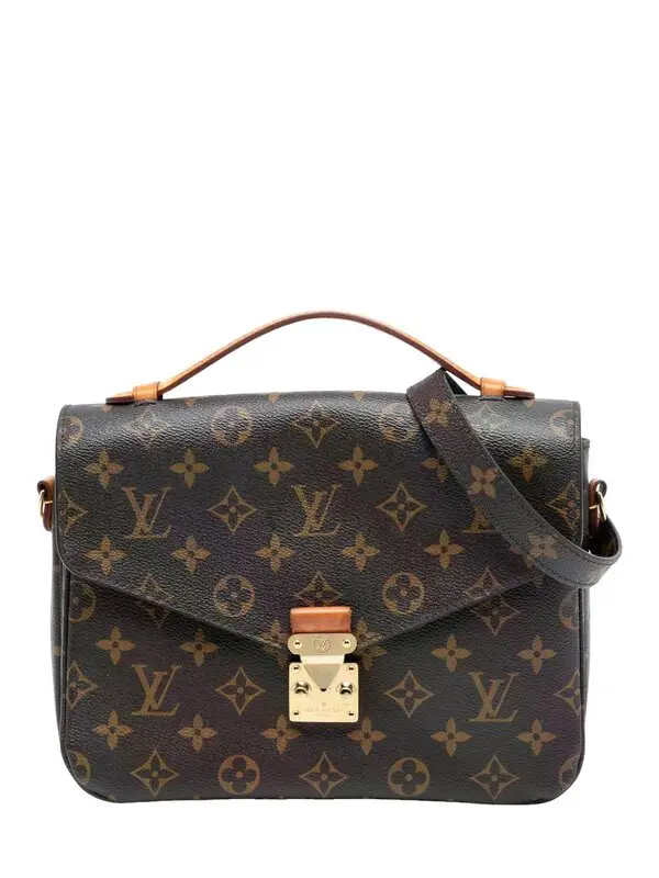 LOUIS VUITTON 2016 Monogram Pochette Metis Satchel - Brown