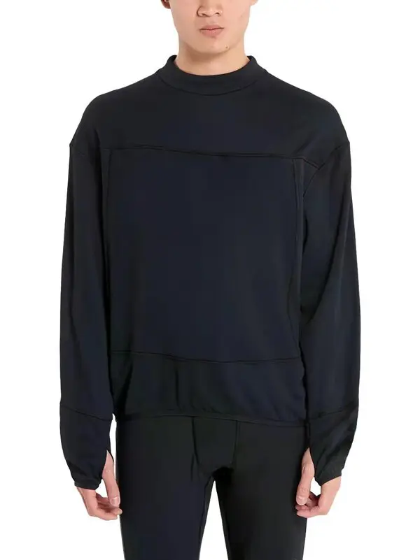 CIELE Crew-neck Long-sleeved Performance Sweatshirt - Black