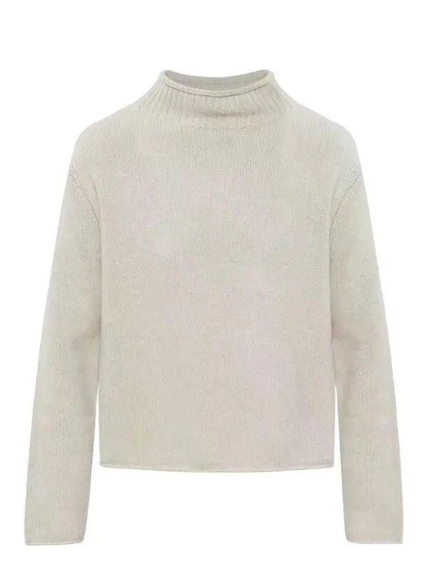 LISA YANG Funnel-neck Long Sleeve Sweater - Neutrals