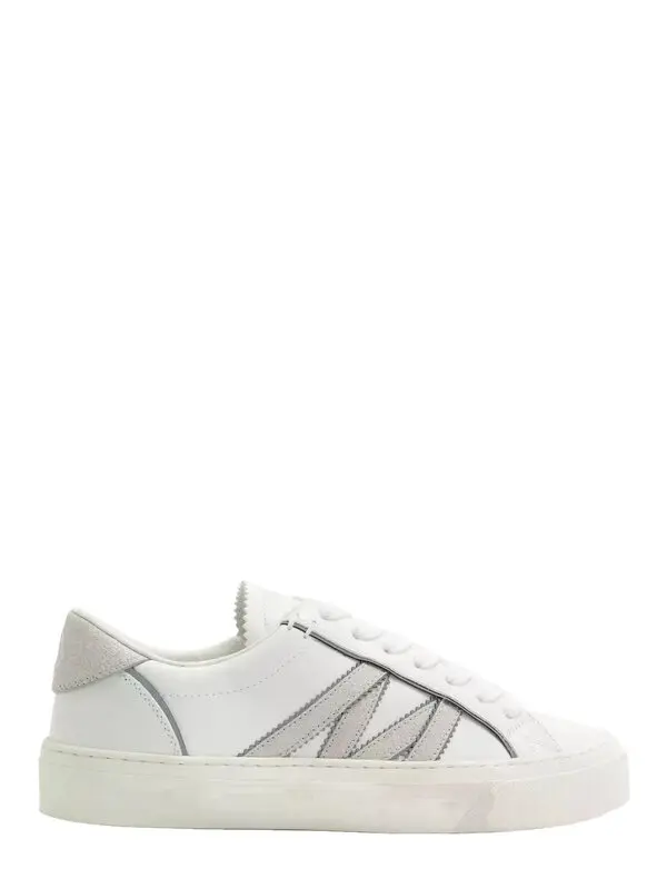 Moncler Glitter Appliqué Sneakers - White