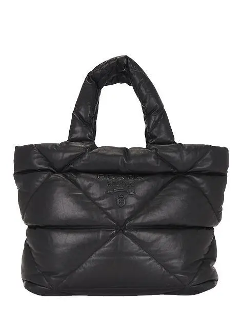 FWRD RENEW Prada Nappa Padded Tote Bag - Black