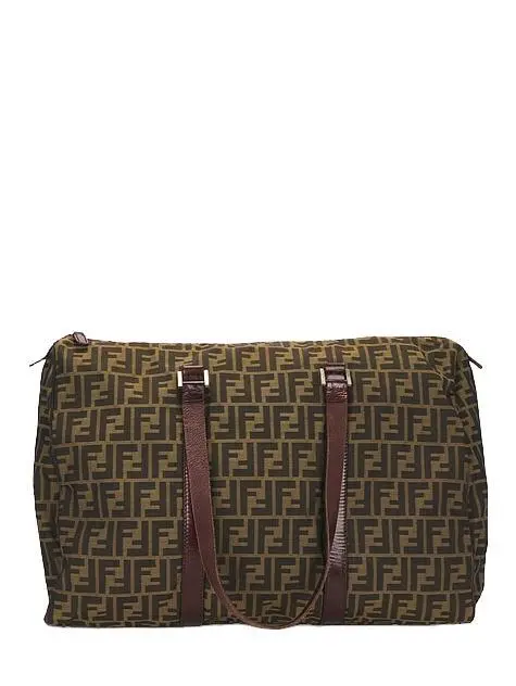 FWRD RENEW Fendi Zucca Boston Bag - Brown