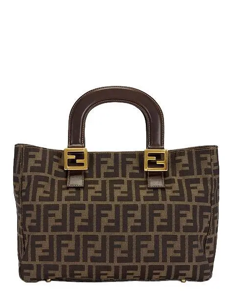 FWRD RENEW Fendi Zucca Handbag - Brown
