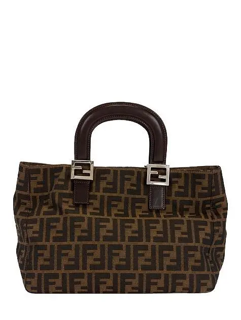 FWRD RENEW Fendi Zucca Handbag - Brown