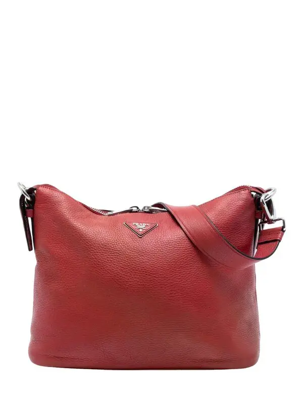 Prada Vitello Daino Shoulder Bag - Red