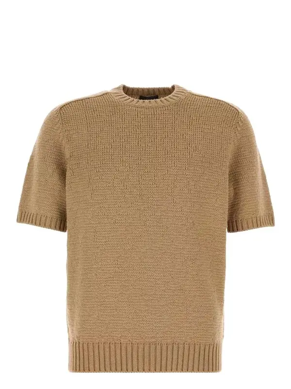 Prada Crew-neck Short-sleeve T-shirt - Neutrals