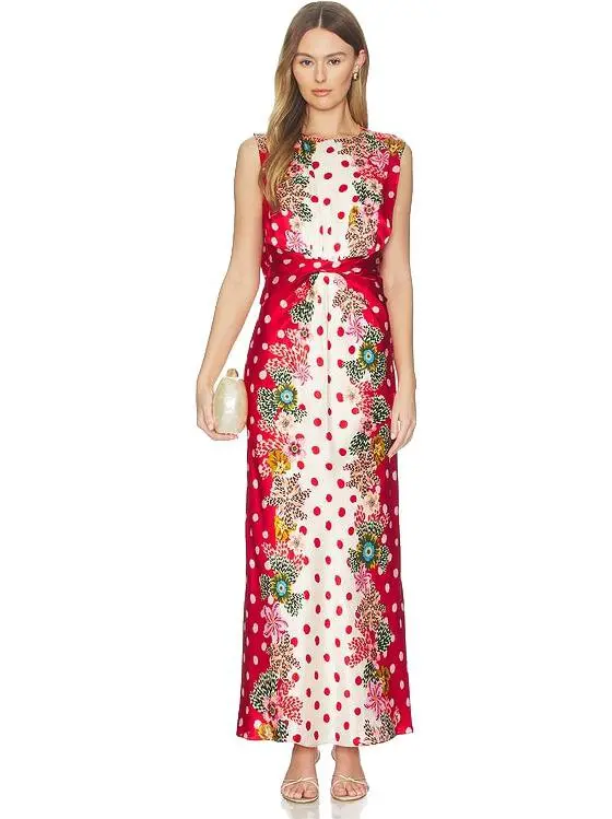 Saloni Gwen Dress - Plumeria Rouge