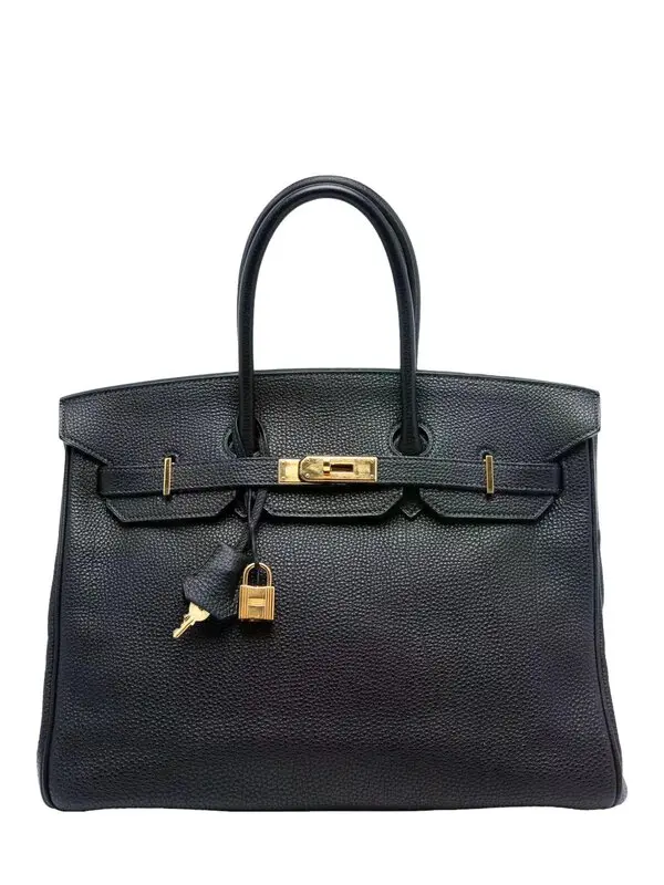 Hermès 2008 Togo Birkin Retourne 35 Handbag - Blue