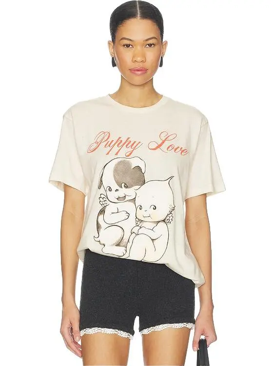 THE FORECAST AGENCY Puppy Love Tee - Cream