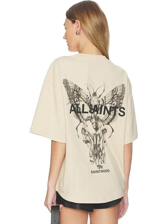 ALLSAINTS Halis Amelie Tee - Sandy White