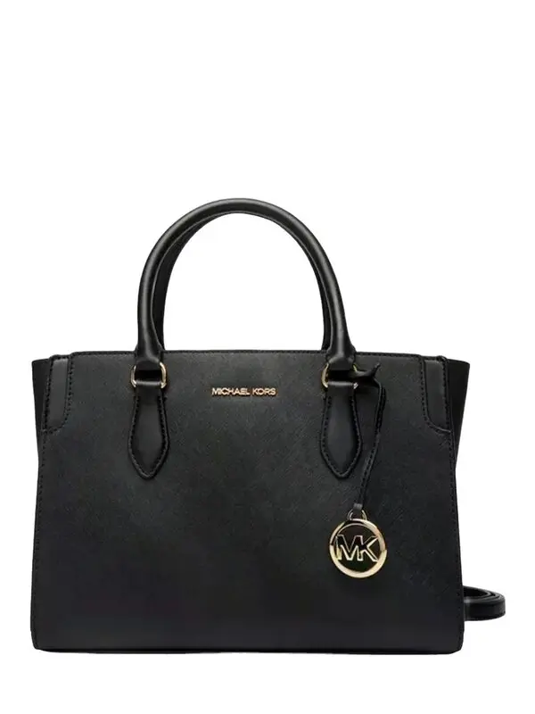 Michael Kors Medium Becca Logo-charm Tote Bag - Black
