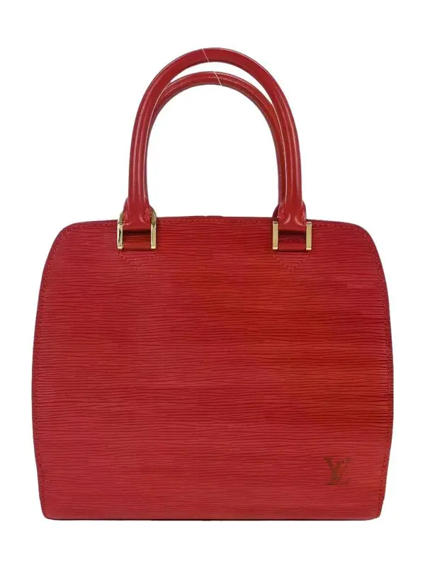 LOUIS VUITTON 2005 Leather Top-handle Tote Bag - Red
