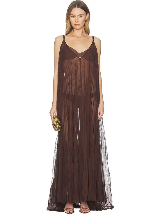 SHANI SHEMER Uma Maxi Dress - Espresso