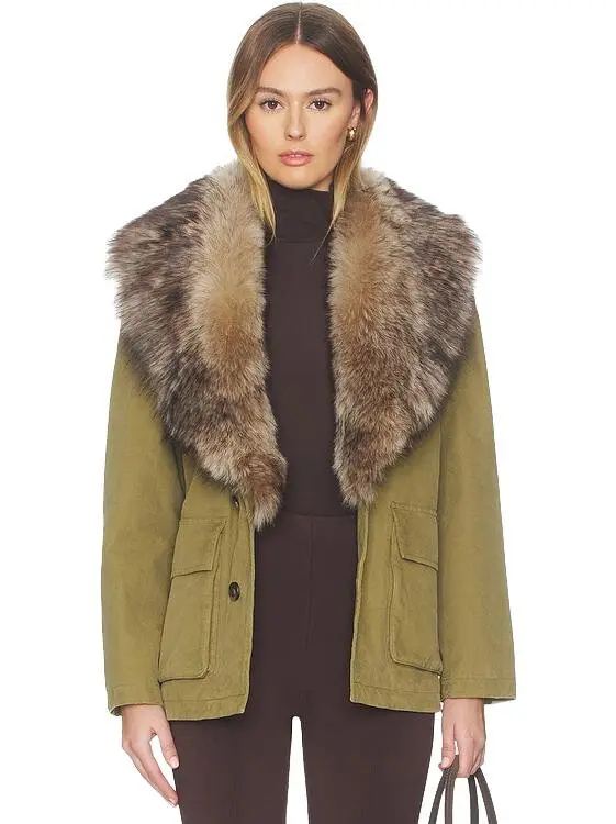 NILI LOTAN Ronay Parka - Olive Green