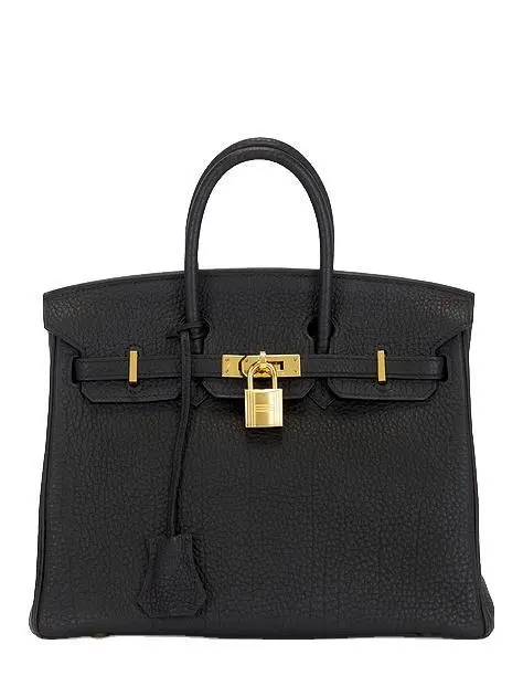 FWRD RENEW Hermes Clemence Birkin 25 Handbag - Noir