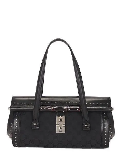 FWRD RENEW Gucci Bamboo Bullet Handbag - Black