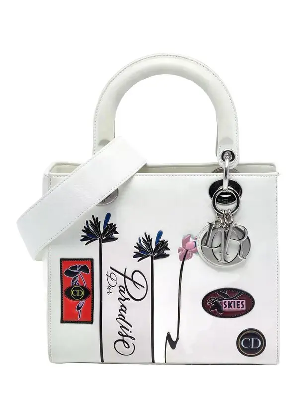 Dior 2015 Medium Paradise Lady Satchel - White