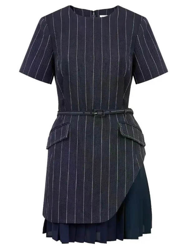 Simkhai Blakely Pinstripe Mini Dress - Blue