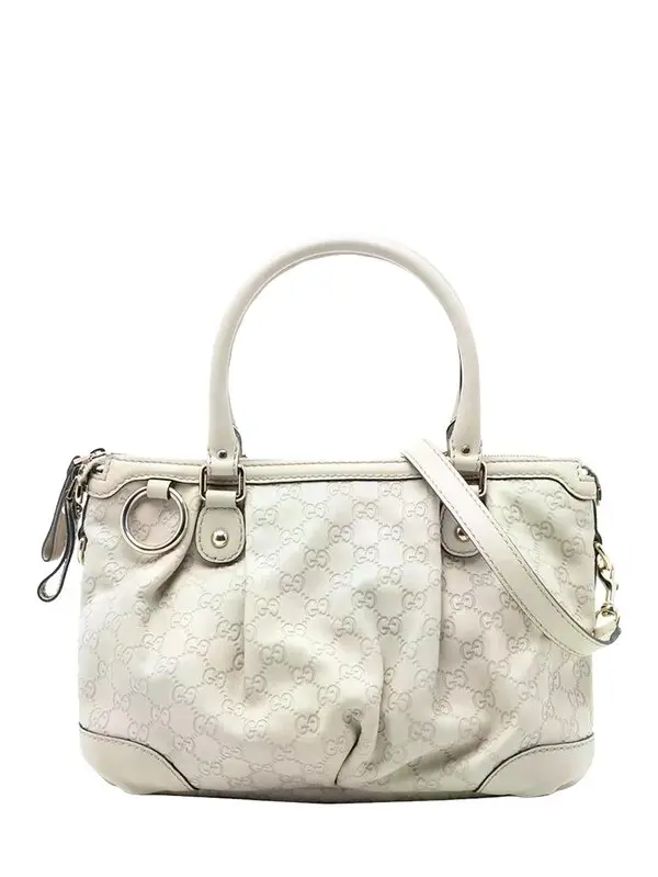Gucci Sima Sukey Satchel - White