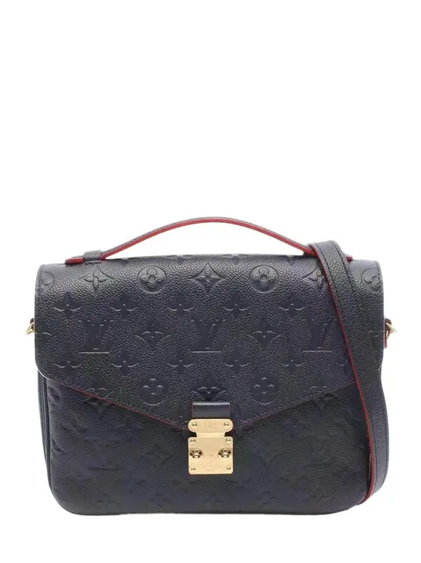 LOUIS VUITTON 2019 Monogram Empreinte Pochette Metis Satchel - Blue