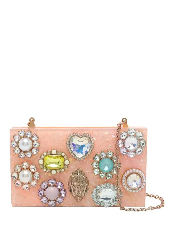 Kurt Geiger Crystals Box Clutch - Pink