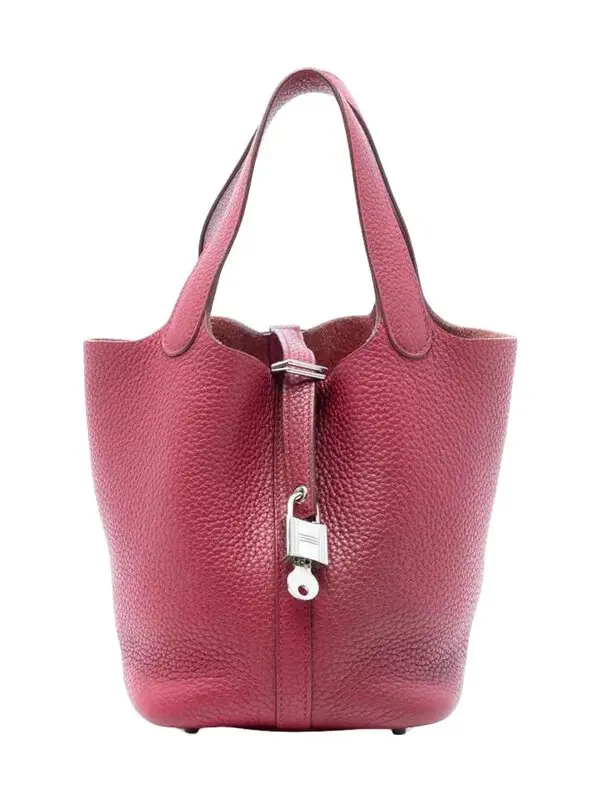 Hermès 2015 Clemence Picotin Lock 18 Handbag - Red