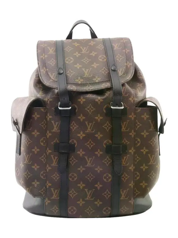 LOUIS VUITTON Monogram Macassar Christopher Mm Backpack - Brown