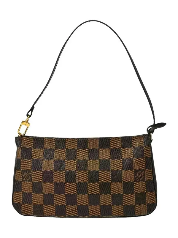 LOUIS VUITTON 2002 Navona Damier Shoulder Bag - Brown