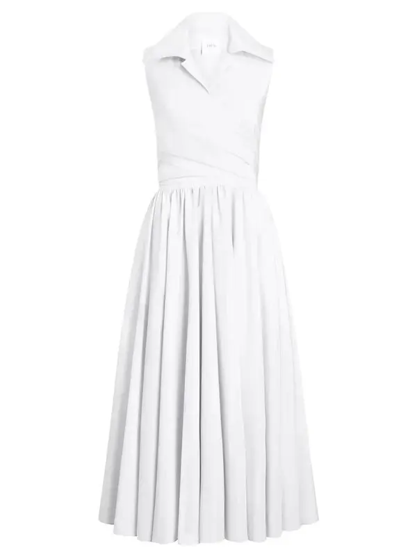Patou Draped Midi Dress - White