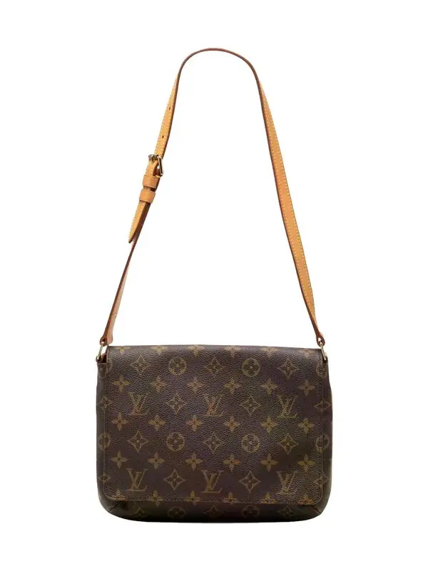 LOUIS VUITTON 1999 Monogram Musette Tango Shoulder Bag - Brown