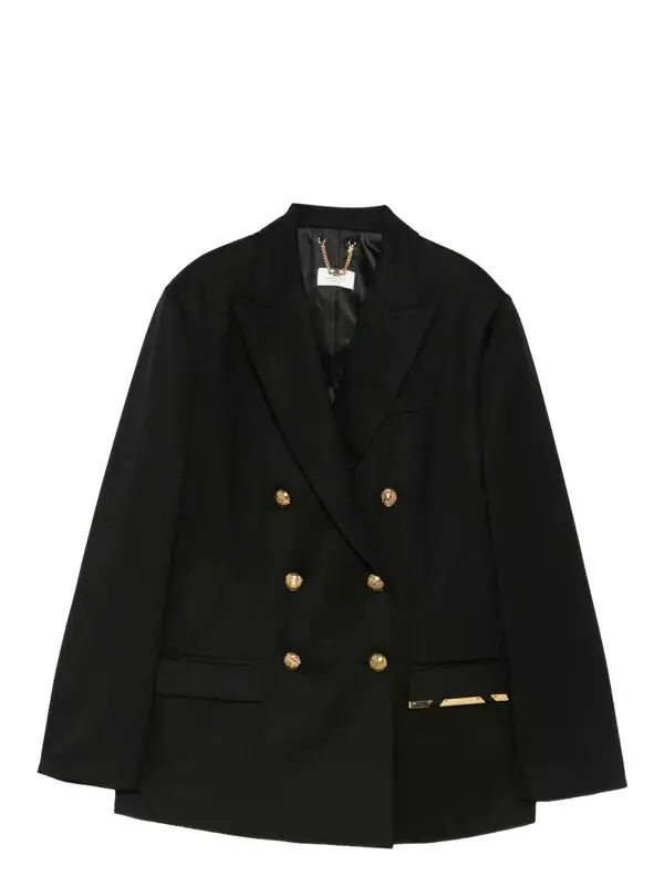 Elisabetta Franchi Double-breasted Buttoned Jacket - Black