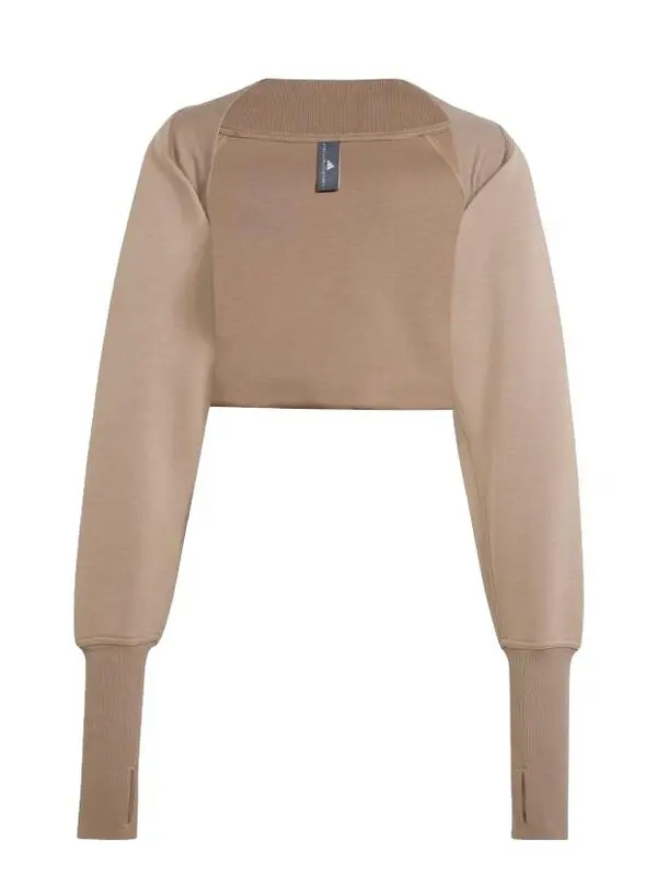 Adidas Studio Sweatshirt Shrug - Chalky Brown