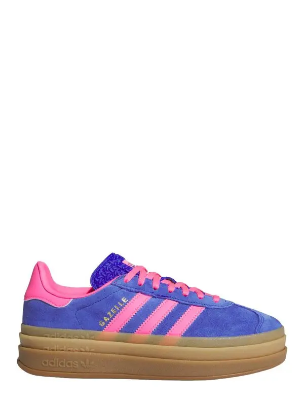 Adidas Gazelle Bold Sneakers - Lucid Blue / Lucid Pink / Gold Metallic