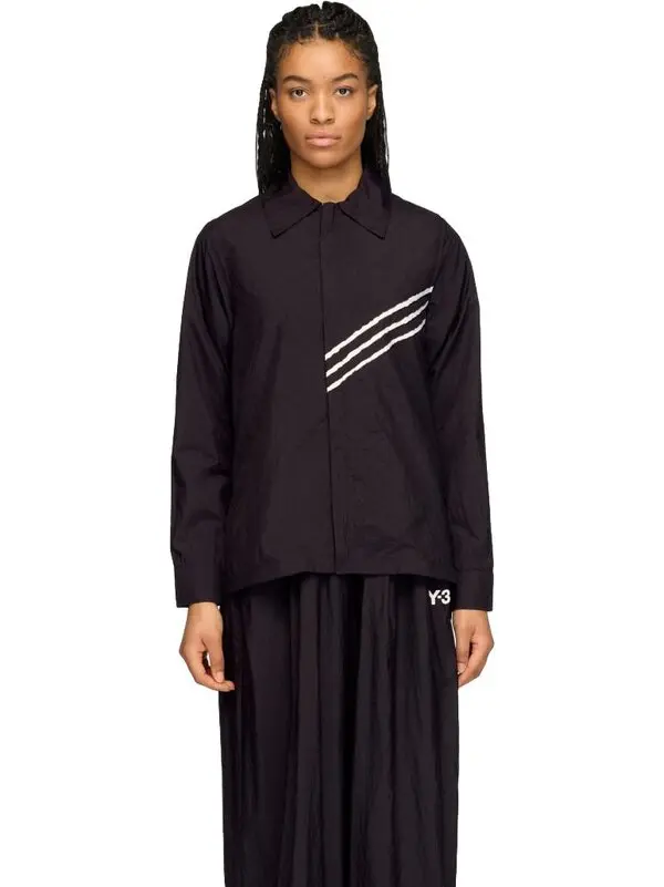 Adidas Raw Edge 3-stripes Shirt - Black