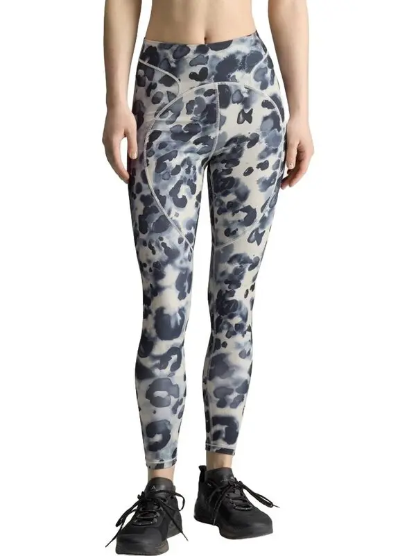 Adidas By Stella Mccartney Training 7/8 Printed Leggings - Beige / Black