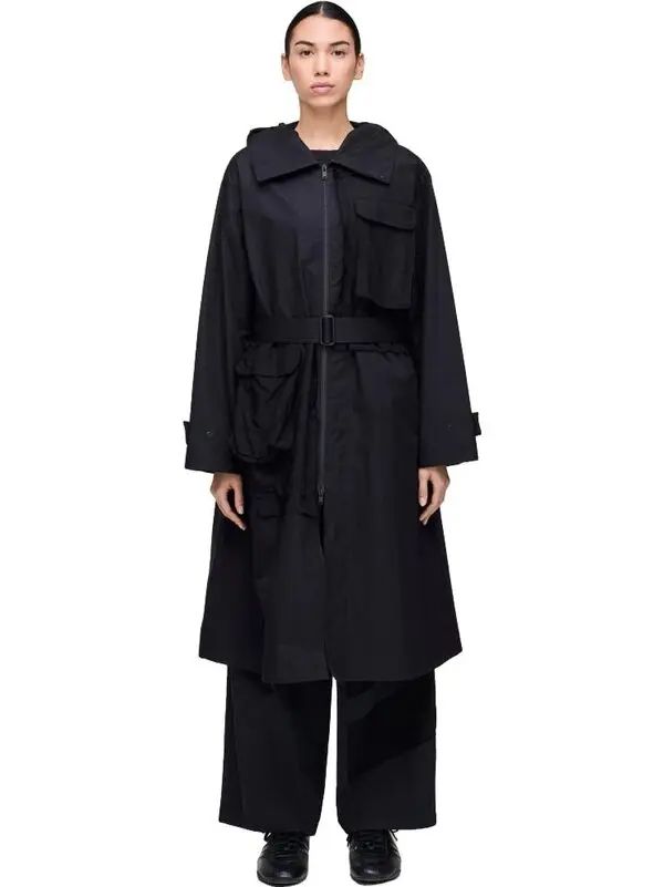 Adidas Hooded Trenchcoat Parka - Black