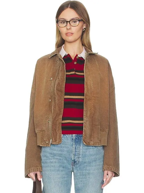 SLVRLAKE Harlem Curve Sleeve Bomber - Tan