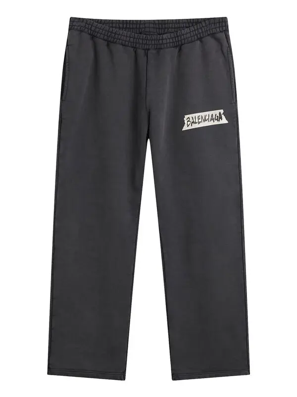 Balenciaga Masking Tape Baggy Pants - Faded Washed Black