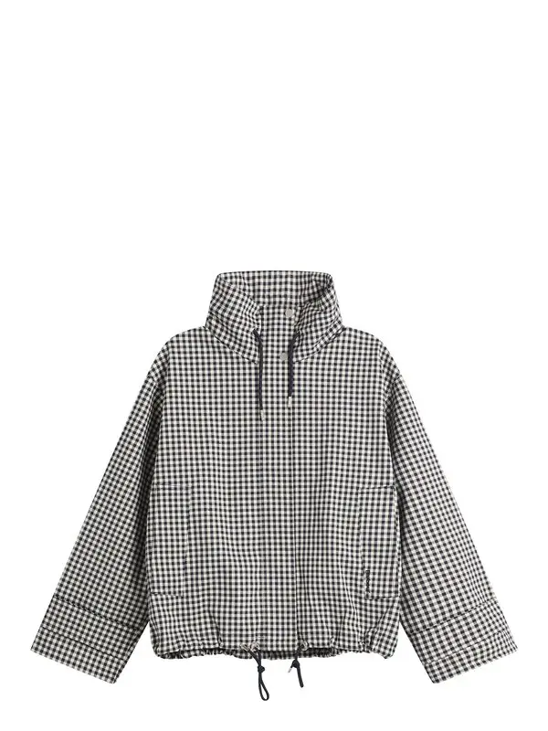 Barbour Bronwyn Check Showerproof Jacket - Navy Gingham