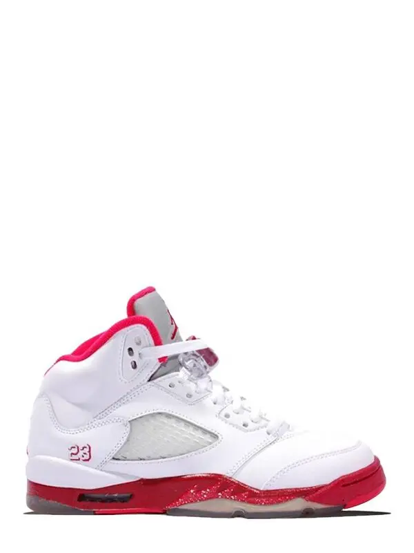 JORDAN 5 Retro Sneakers - White/legacy Red/scarelet Red Fire