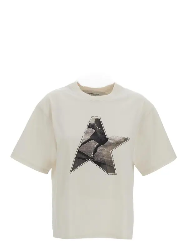 GOLDEN GOOSE Printed T-shirt - White