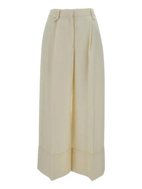 Simone Rocha Wide-leg Cropped Trousers - Beige