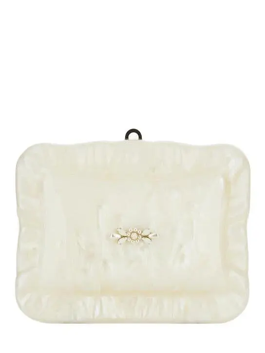 Simone Rocha Pearl Clutch - White