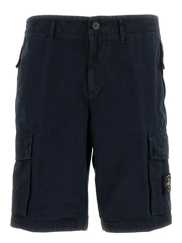 Stone Island Cargo Bermuda Shorts - Blue