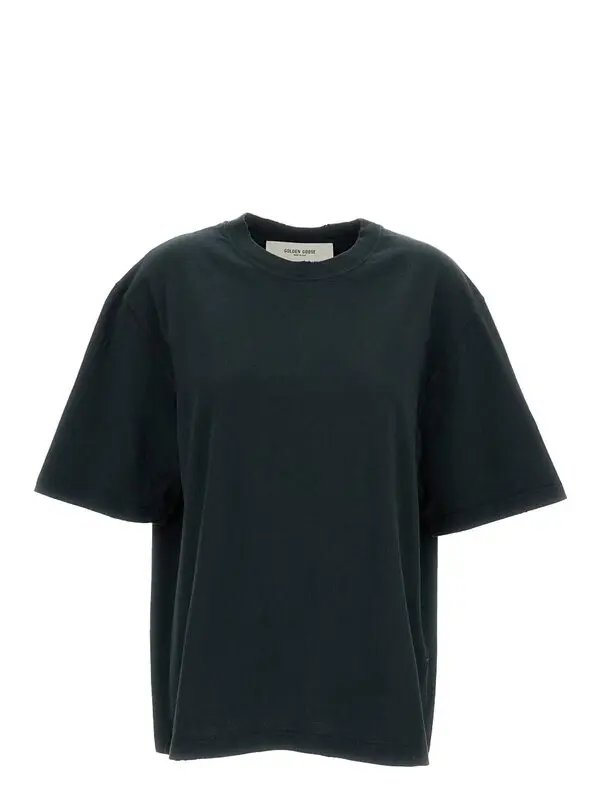 GOLDEN GOOSE Relaxed Fit T-shirt With Logo Patch - Black