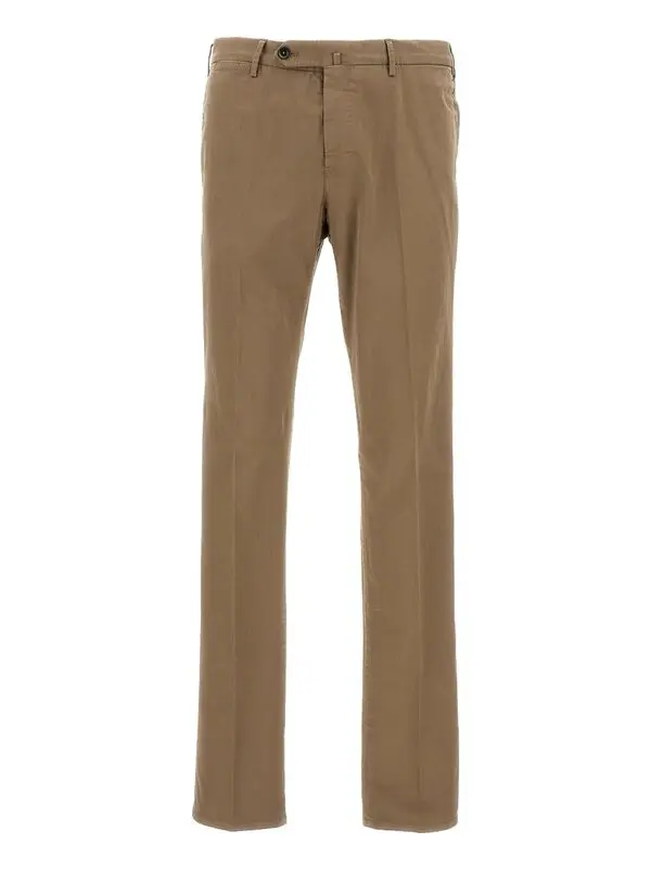 PT TORINO Slim Stretch Gabardine Trousers - Brown