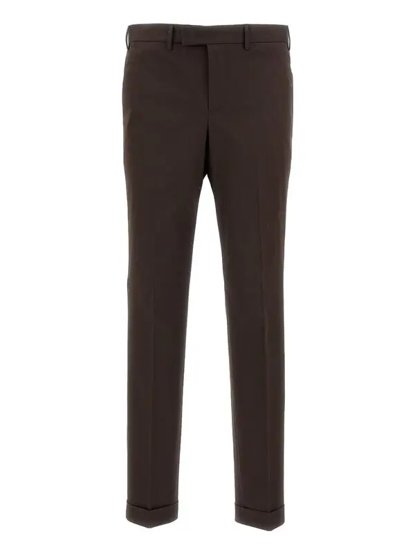 PT TORINO Master Stretch Finetwill Trousers - Brown