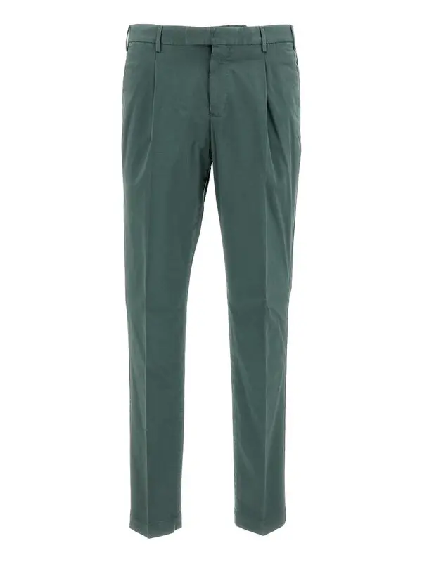 PT TORINO Master Stretch Satin Trousers - Green