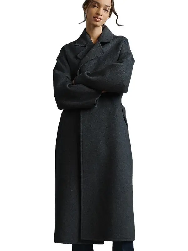 Paige Connery Wool-blend Long Coat - Grey